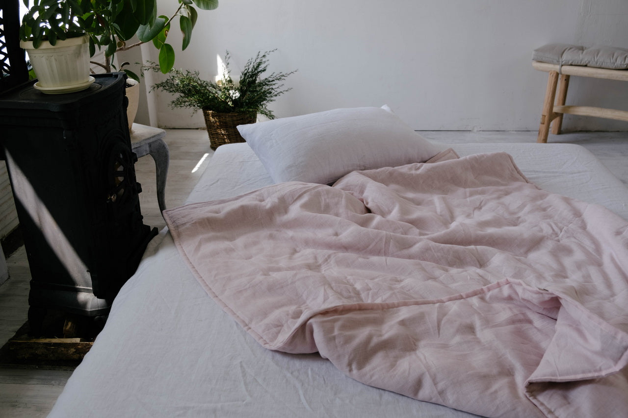 HEMP Linen Blanket organic Hemp fiber filling in Natural Linen Fabric ...