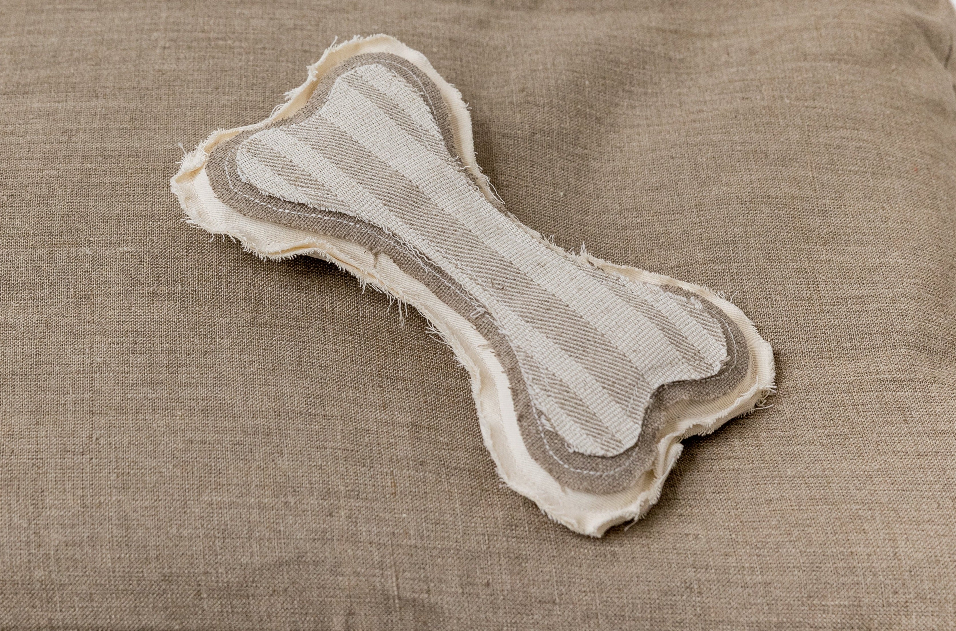 Hemp Pet Toy Hemp Bone for Dog organic hemp fiber filler in linen Cott ...