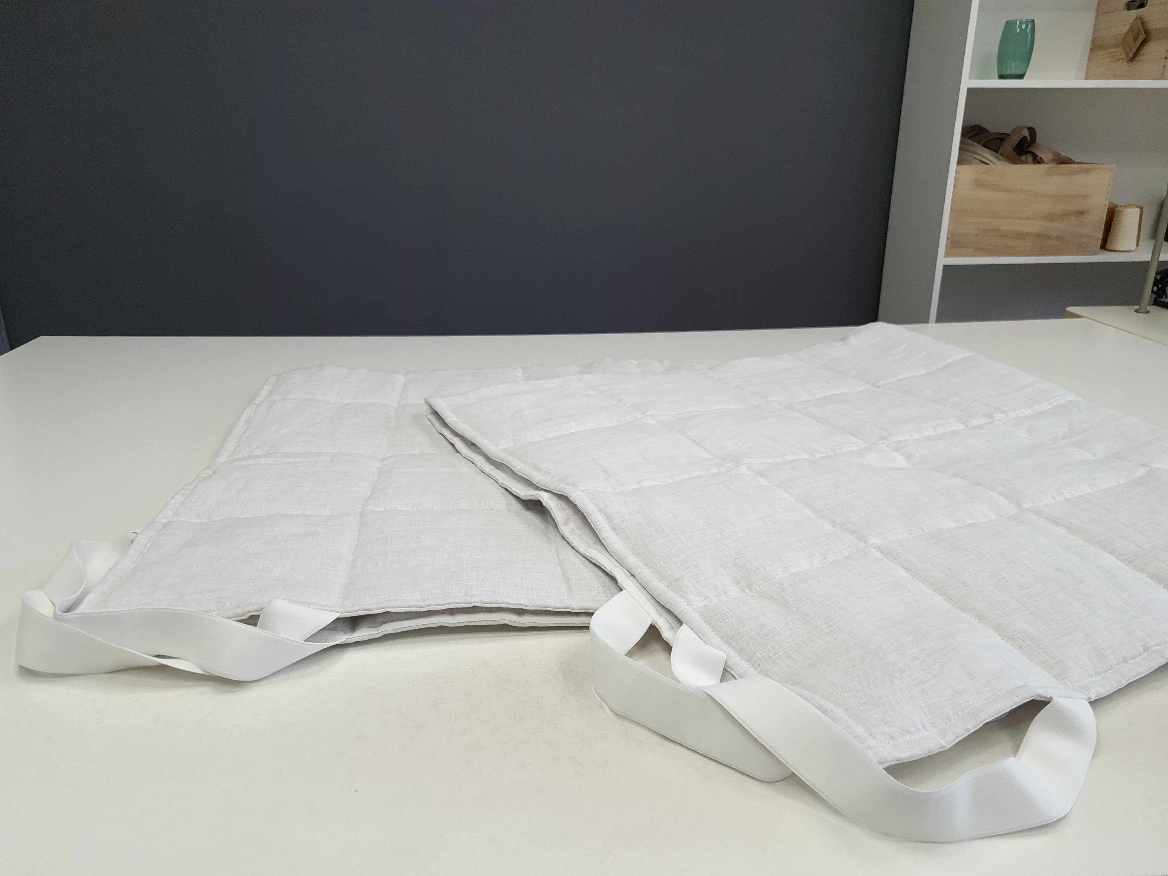 Organic Hemp Linen Mattress Pad Cover filled Hemp Fiber in 100% white ...